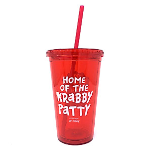 SpongeBob SquarePants Officially Licensed The Krusty Krab 16 oz Tumbler with Straw