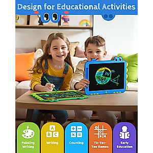 LCD Writing Tablet for Kids, Colorful Toddler Toys Doodle Board, Drawing Tablet, Reusable Electronic Pads Educational and Learning Toy Gift for 3-8 Years Old Boys and Girls