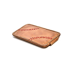 Rawlings Baseball Stitch Front Pocket Wallet (Tan)