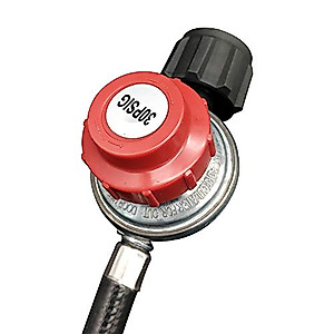 MENSI Propane Gas Grill Fire Pit Fireplaces Stove Range Replacement Spare Part 30PSI High Pressure Regulator with Stainless Steel Braided Hose 4Feet Long
