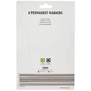 Just Stationery Permanent Marker - Multi-Colour (Pack of 8)