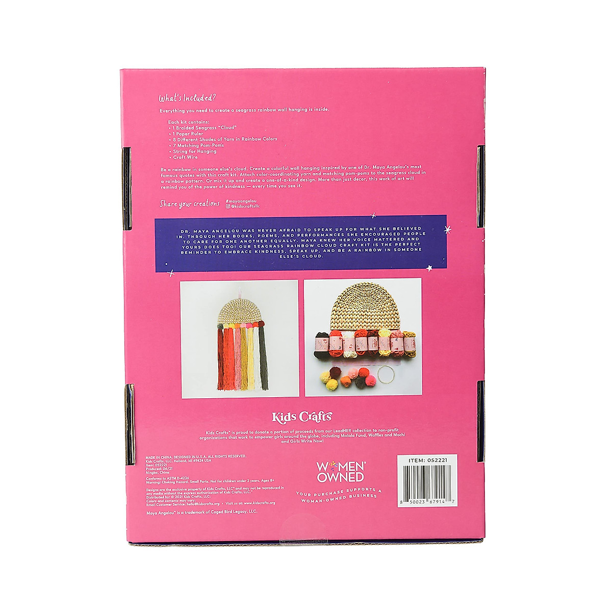 Kids Crafts Rainbow Wall Hanging Arts & Crafts Kit - Fun DIY Craft Activity for Creative Gifts for 10 Year Old Girl