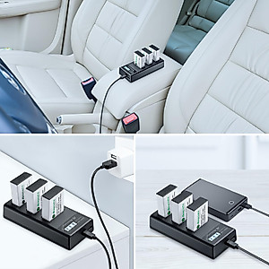 Powerextra 3 Pack LP-E17 Battery and Charger Compatible with Canon LP E17 and Canon Rebel SL2 SL3 T6i T6s T7i M3 M5 M6 200D 77D 750D 760D 800D 8000D KISS X8i