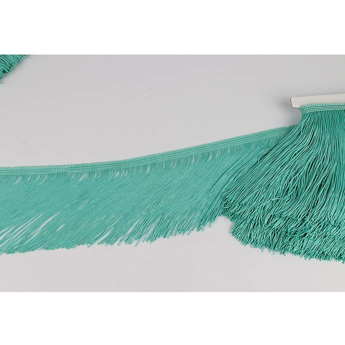 Heartwish268 Fringe Trim Lace Polyerter Fibre Tassel 6inch Wide 10 Yards Long for Clothes Accessories Latin Wedding Dress DIY Lamp Shade Decoration Black White Red(Pea Green)