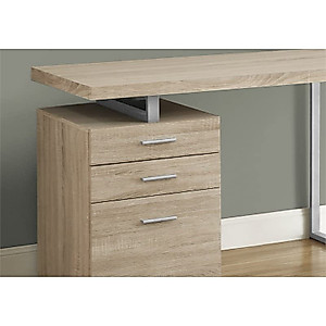 Monarch Specialties Reclaimed-Look Left or Right Facing Desk, 48-Inch, Natural
