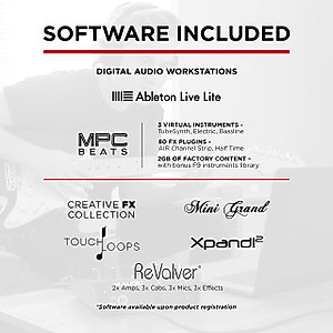 M-Audio AIR 192x4 USB C Audio Interface for Recording, Podcasting, Streaming with Studio Quality Sound, 1 XLR in and Music Production Software