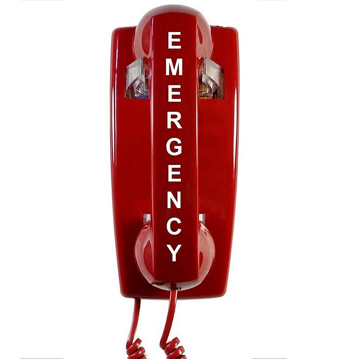 Emergency Wall Telephone Pre-programmed to Auto Dial 911 - RED