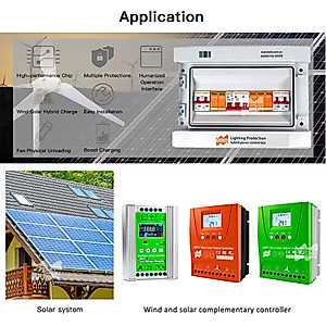 Mars Rock 2000W 12V/24V Auto 0~1000W Wind 0~1000W Solar MPPT Wind Solar Hybrid Controller Pioneer Version Charge Lithium & Lead Acid Gel Battery (12/24V Auto)