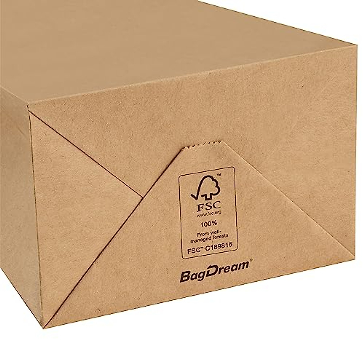 BagDream Kraft Paper Bags 5.25x3.25x13 Inches 50Pcs Wine Bags Paper Gift Bags Kraft Bags Retail Bags Brown Paper Wine Bags with Handles Bulk
