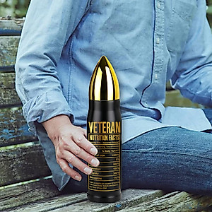 Limima Veteran Gifts, Veteran Tumbler, Veteran Day, Merry Christmas, Xmas, Birthday Gift For Veteran, Gift For Men, Him, Navy, Army, Air Force, Marine Corps Veteran Gifts - 17oz Veteran Bullet Tumbler