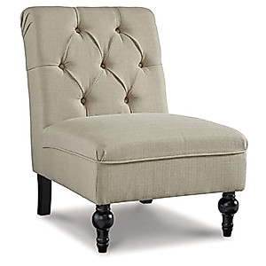 Signature Design by Ashley Degas 16.38" Tufted Armless Accent Chair, Beige