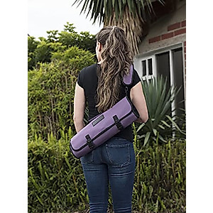 Asaya Chef Knife Roll Bag - 20 Total Pockets for Knives and Kitchen Utensils - Made with Stain Resistant Waxed Nylon - For Chefs and Culinary Students - Knives Not Included (Purple)