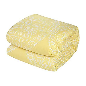Chic Home 8 Piece Sicily Oversized Overfilled Comforter Set, King, Yellow