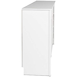 Trent Home Engineered Wood 36 Cubby Versatile Wooden Shoe Cubby Console in White