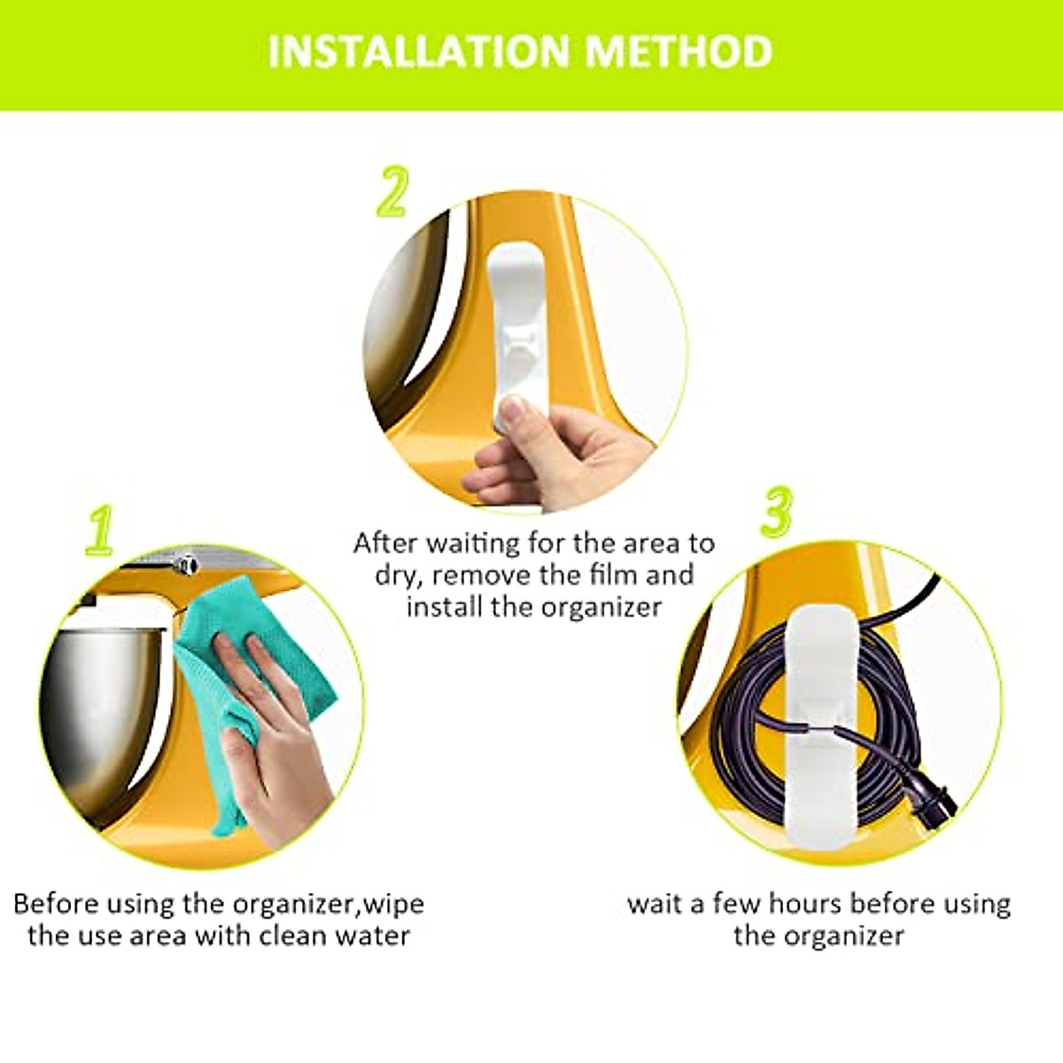 4 Pack Cord Organizer for Kitchen Appliances Cord Winder Wire Wrapper Around Cord Holder Compatible with Kitchen Stand Mixers Coffee Maker (4)