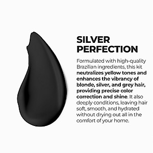 Kit Robson Peluquero Shampoo Black Mask Matizer Silver Home care 2x300ml/2x10.14 fl.oz