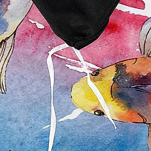 VAPOKF Duvet Covers Set Twin Size Soft and Breathable Microfiber Comforter Bedding Set 1 Duvet Cover 2 Pillowcase with Zipper Closure for Kids Women Men, Red and Gold Carp Fishes