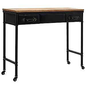 QJBSAVVA Console Table with Castors 39.4"x13"x31.5" Solid Wood Fir,Large Space Dresser Entry Tables Narrow end Table Couch Table Suitable for Home, Office, Bedroom, Meeting Room