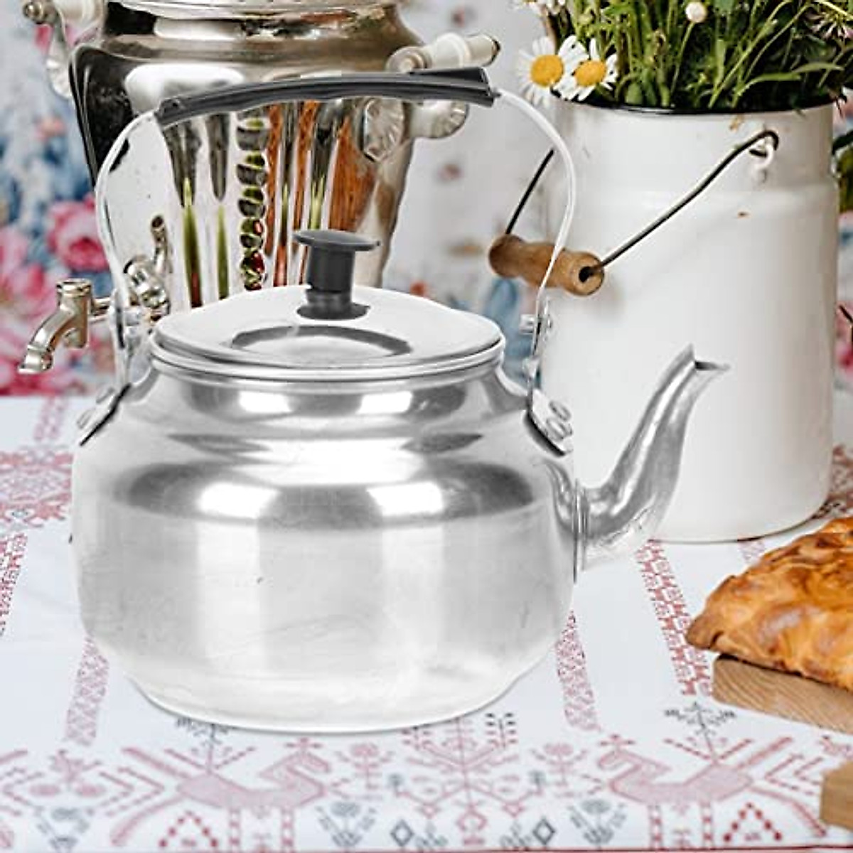 Stovetop Tea Kettle Tea Pot Stainless Steel Tea Kettle Hot Water Teapots with Infuser Coffee Tea Kettle Water Boiler 1.2l for Home Restaurant