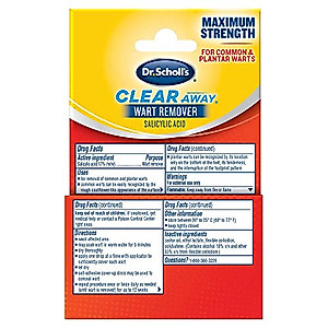 Dr. Scholl's Liquid Wart Remover (.33 oz) with 20 Cover Up Discs, Safe for Children and Kids 4+, Salicylic Acid for Plantar Wart Removal