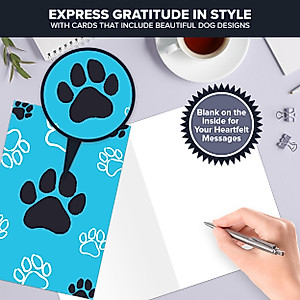 Decorably Notecards with Envelopes & Stickers - 24 Pack Blank Dog Cards with Envelopes & Stickers, 12 Designs Blank Dog Note Cards with Envelopes, 6x4in Blank Dog Greeting Cards, Dog Card