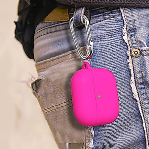 Oakxco for Airpods Pro 3rd Generation Case Cover, Silicone Airpods 3 Case Cute Soft TPU Rubber Gel Airpods Case for Women Men, Compatible with Apple Airpods 3rd Gen Charging Case 2021, Hot Pink