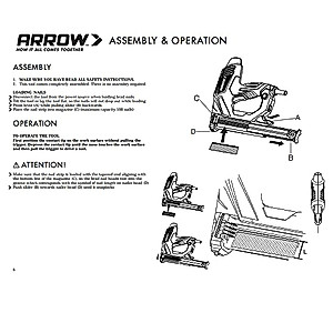 Arrow ET200BN Heavy Duty Electric Brad Nailer, Professional Nail Gun for Trim, Picture Frames, Crafts, Fencing, Uses Brad Nails in 5/8-Inch, 3/4-Inch, 1-Inch, and 1-1/4-Inch
