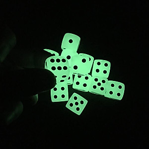 ZYM305 50Pcs/Lot 16mm Luminous Dice Rounded Corner Drinking Glowing Dice Nightclub Bars Dedicated Entertainment Dice Games Dice