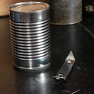 Chef Craft Select Durable Plated Iron Bottle Opener/Can Tapper with Magnet, 4.5 inches in length 2 piece set, Gray