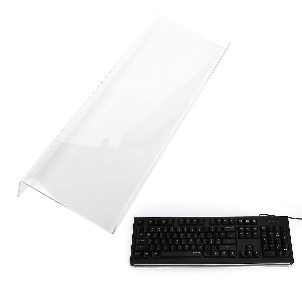Keyboard Holder, Keyboard Tray, Acrylic Computer Keyboard Stand Transparent Keyboard Holder for Office Home School Keyboard Supplies