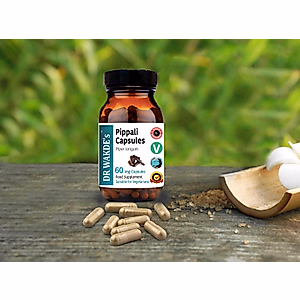 DR WAKDE'S Pippali Capsules (Long Pepper, 60 Veg Caps, Plant-Based Supplement, Ayurvedic Herb, All Natural, Vegan)