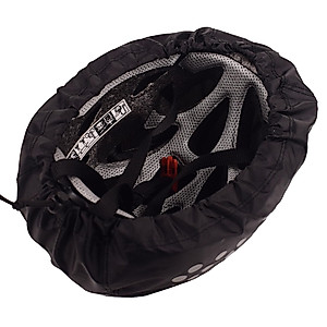 Smalibal Bike Helmet Cover, Reflective Helmet Cover Rain Cover for Bicycle Helmet, Waterproof Oxford Cloth Dot Print Bicycle Helmet Water Snow Cover for Cycling, Road Cycling, Outdoor Sports Black