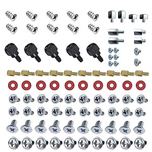 SGTKJSJS PC Computer Screws Kit, M.2 Standoff and Screw for Motherboards, Case, SSD, Fan, Power, Graphics - 91 Pcs