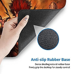 Baki Anime The Grappler Mouse Pad 16x29.5in Computer Keyboard Mousepad Waterproof Desk Pad Non-Slip Office Gaming Keyboards Mouse Mat Big Game Pc Laptop