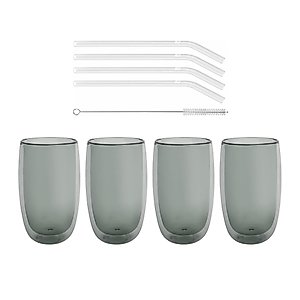 ZWILLING Sorrento Latte Glass Set, 11.8 oz, Smoke