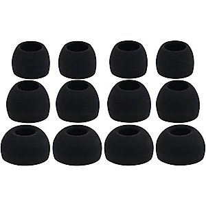 12pcs (ALL-B) 4S / 4M / 4L Replacement Ear Adapters Earbuds Ear Tips Set Compatible with Sol Republic AMPS, AMPS HD, Jax, Shadow and Relays Sport Wireless In-Ear Earphones