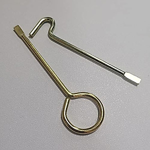 Interior Door Key for Bathroom Bedroom, Emergency Key for Door Knob Lock - Set of 10 Gold