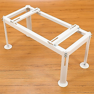 HECASA Ground Stand Compatible with Most Mini Split Air Conditioner Heat Pump Powder Coated Steel Adjustable to Support Mini Split Systems Between 9000 BTU and 12000 BTU