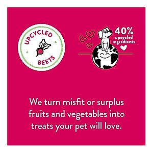 SHAMELESS PETS Soft Dog Treats - Natural, Healthy Dog Treats Made with Upcycled Ingredients & Zero Artificial Flavors, Grain Free Dog Biscuits, Supports Digestion - Duck Duck Beet, Pack of 2