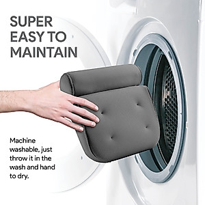 PEULEX Comfort Bath Pillow for Tub, Bath Pillow for Neck Back Support with Strong Suction Cups & Hook, Soft Bath Pillow for Luxury Bath, Hot Tub Bathtub Pillow Made with Soft Mesh, Great Gift for Wife