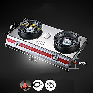 Gas cooker, single and double cooker, portable gas cooker, stainless steel gas cooker, camping, double cooker, for caravans, flats, outdoors,2