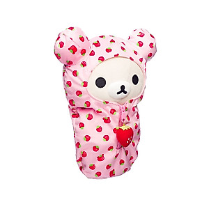 San-X Original Rilakkuma Sleeping Bag Plush Series (Korilakkuma - Strawberry)