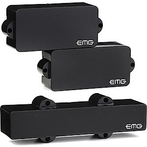 EMG PJ Active Bass Guitar Pickup Set, Black