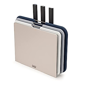 Joseph Joseph Nest Plus 6-Piece Knife and Cutting Board Set, One Size, Silver