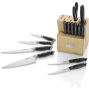 Cuisinart C77TRN-15P Nitrogen Collection 15-Piece Knife Block Set, Black