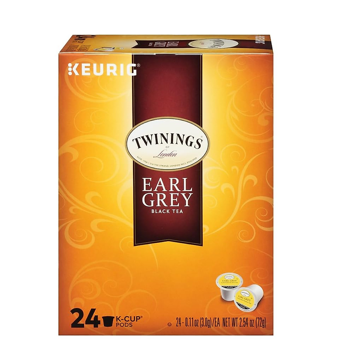 Twinings Earl Grey Decaf Tea Keurig K-Cups, 24 Count