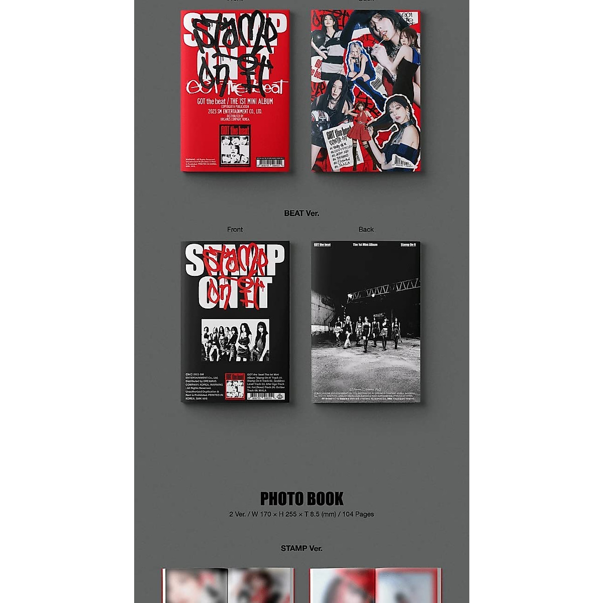 GOT the beat Stamp On It 1st Mini Album CD+Poster+Photobook+Postcard set+Photocard+Tracking (BEAT Version)