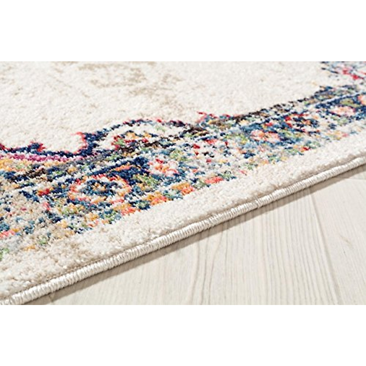 Luxe Weavers Oriental Beige 8x10 Area Rug, Non-Shedding Boho Chic Medallion Carpet