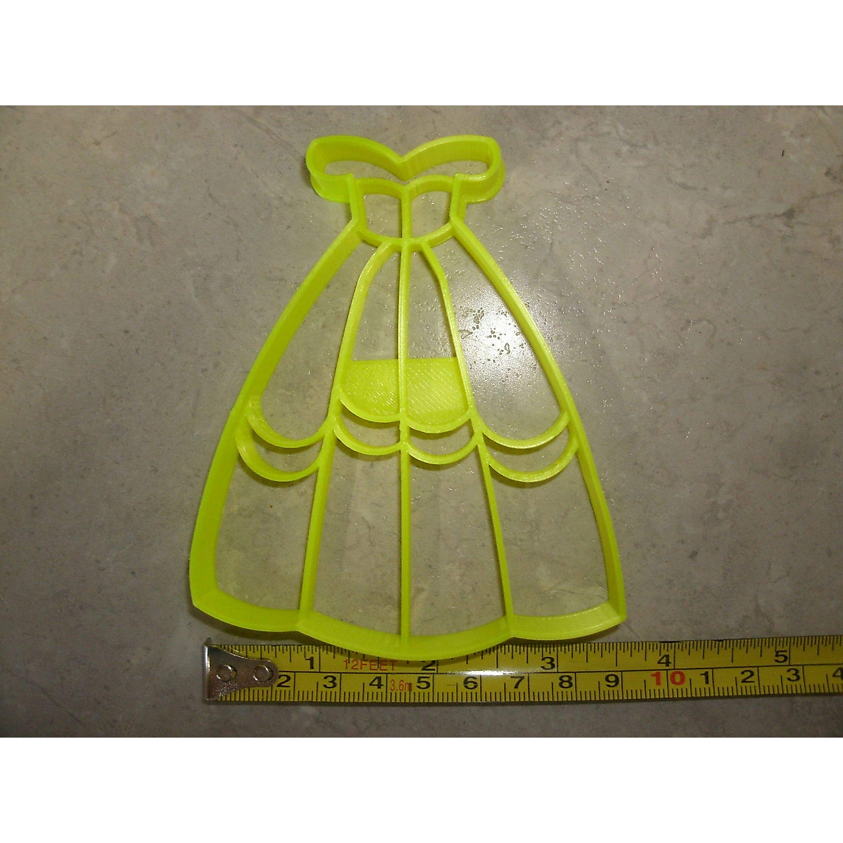 INSPIRED BY BELLE BEAUTY AND THE BEAST THEME PRINCESS DRESS COOKIE CUTTER MADE IN USA PR2908