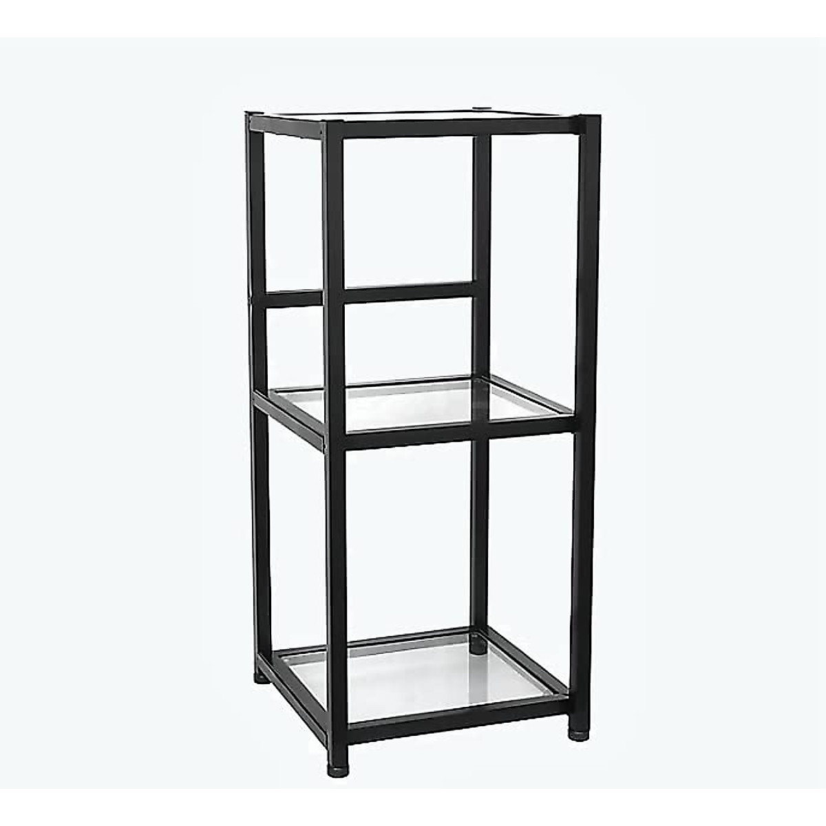 Cambria Studio 3B Mercer 3 Tier Tower Shelving Unit for Storage Black 13.11" L x 13.11" W x 29.53" H